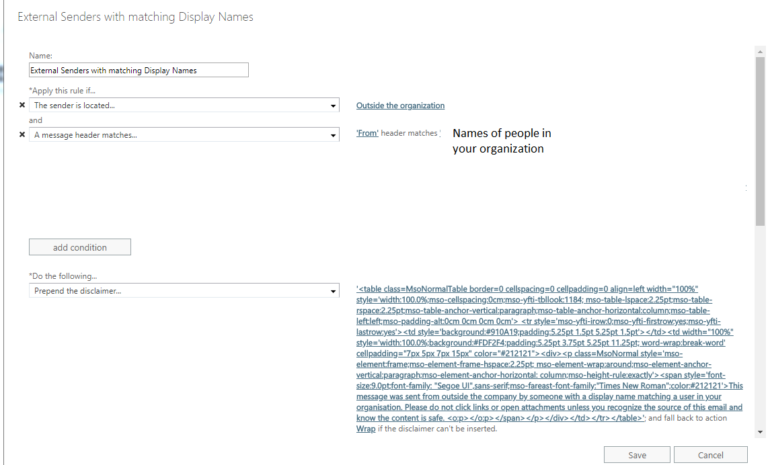 Configuring “External Sender” Warning Messages for Office 365 emails ...